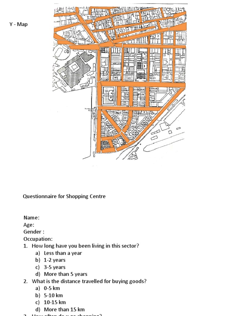 Shopping Centre Survey Questionnaire | PDF