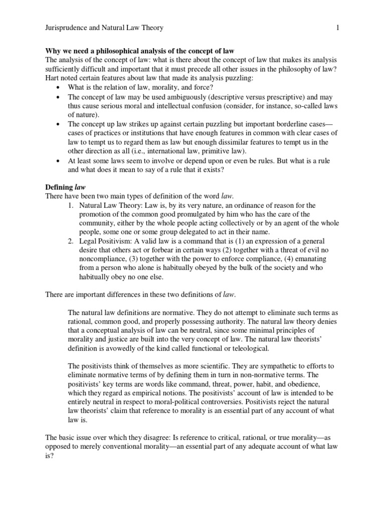 Natural Law Handout | PDF