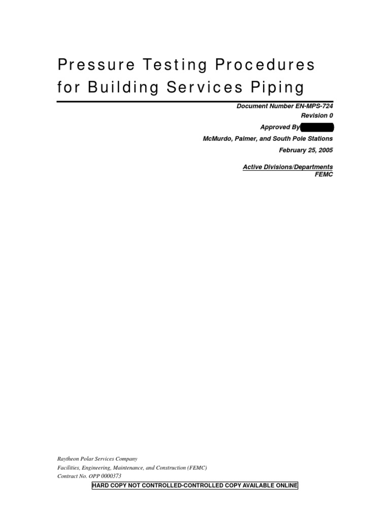 Pump Pressure Test Procedure at Eugenia Washington blog