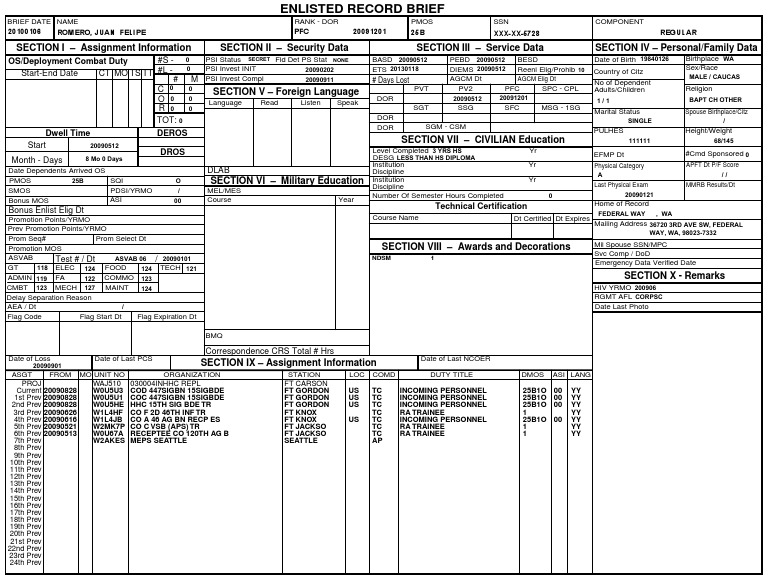 Enlisted Record Brief | PDF | Sports