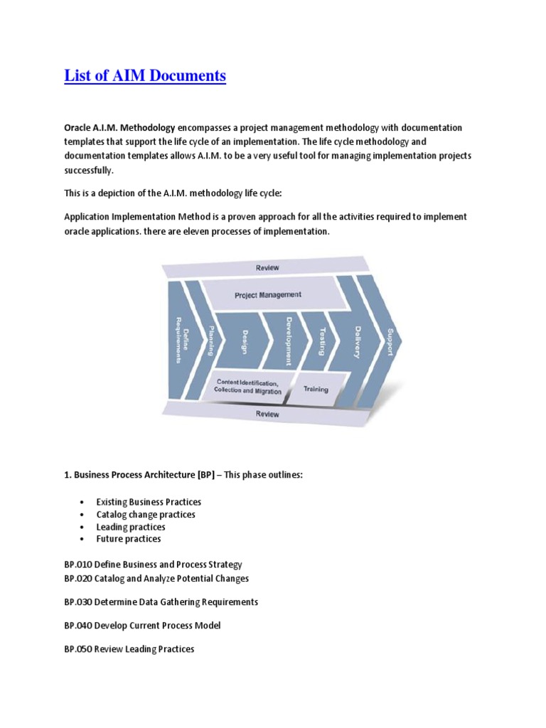 Oracle AIM Docs | Download Free PDF | Inventory | Business Process