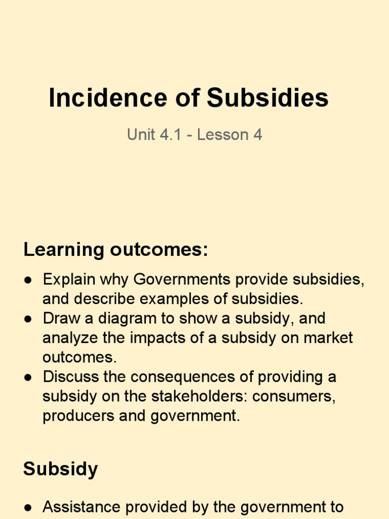 Understanding Subsidy Incidence | PDF | Subsidy | Economic Equilibrium