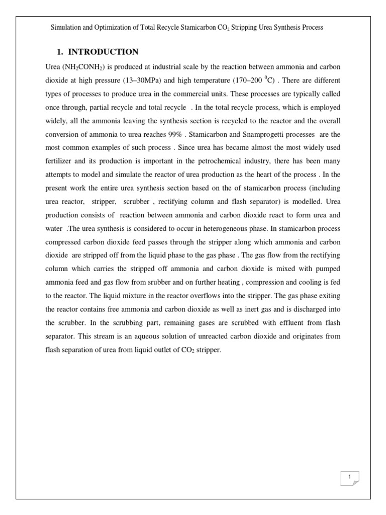 Stamicarbon Project PDF | PDF | Urea | Carbon Dioxide