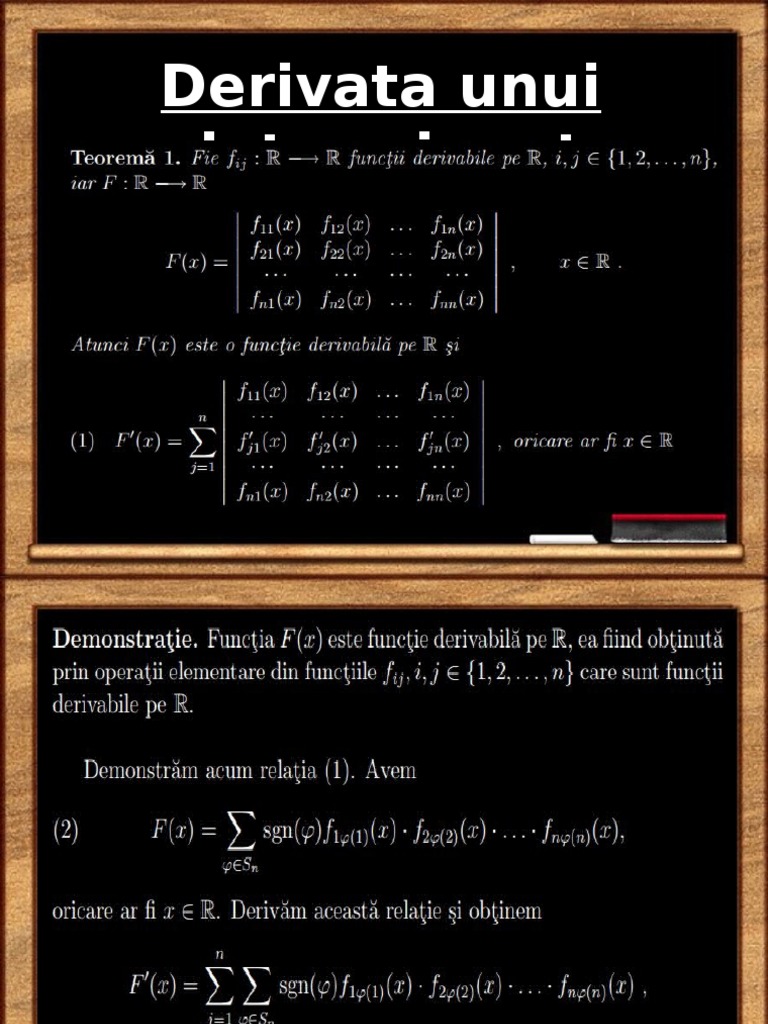 Derivata Unui Determinant | PDF