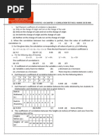 MCQs Unit 4 Correlation and Regression | PDF | Errors And Residuals | Correlation And Dependence