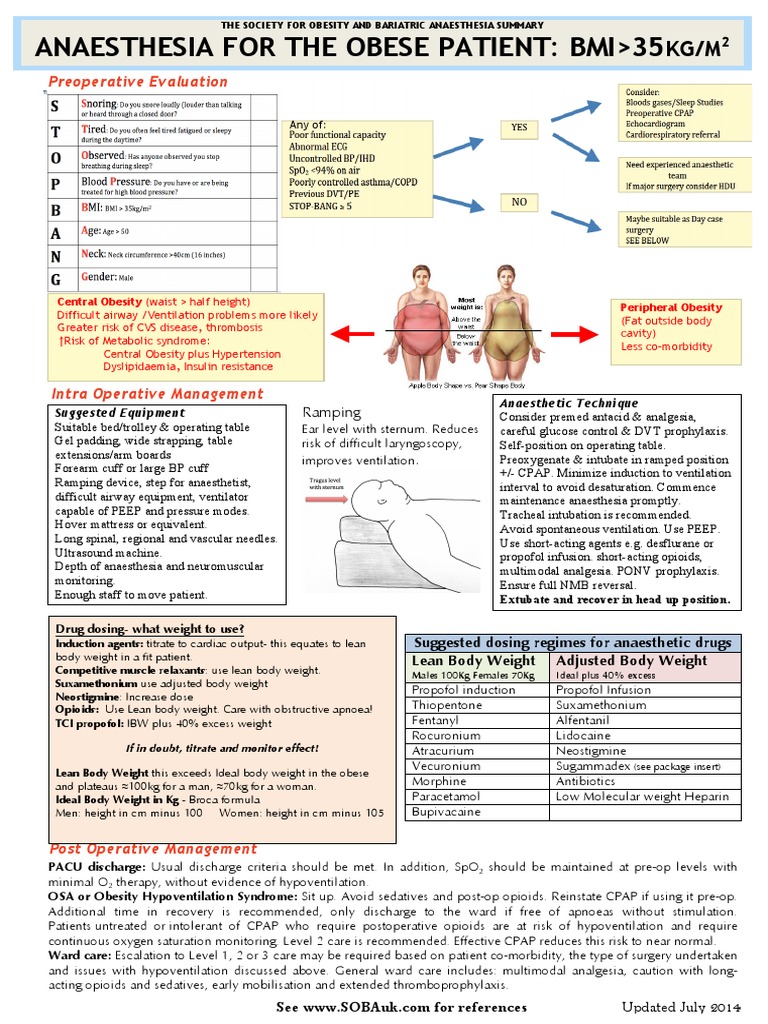 Obesity Flow Chart | PDF | Anesthesia | Abdominal Obesity