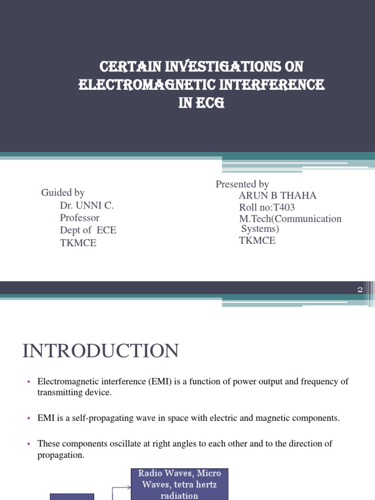 Electromagnetic Interference in ECG Signals | PDF | Electromagnetic ...