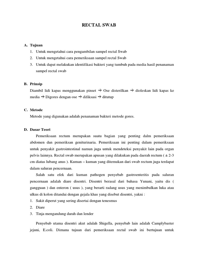 Rectal Swab 1 | PDF