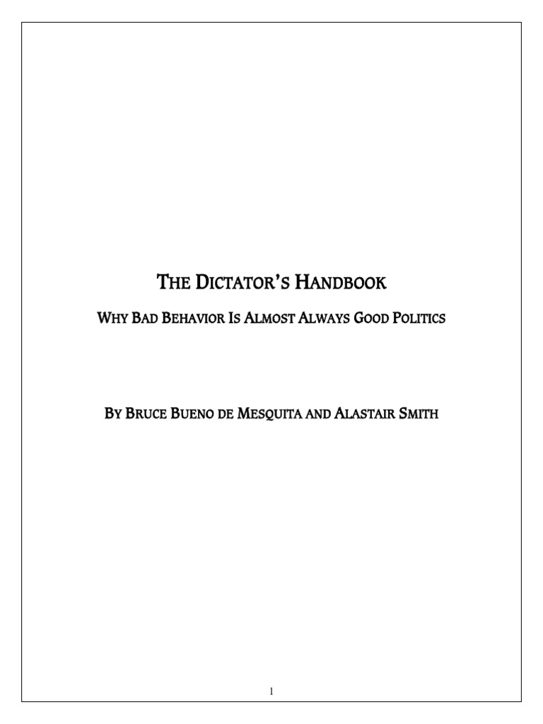 The Dictator's Handbook Overview | PDF