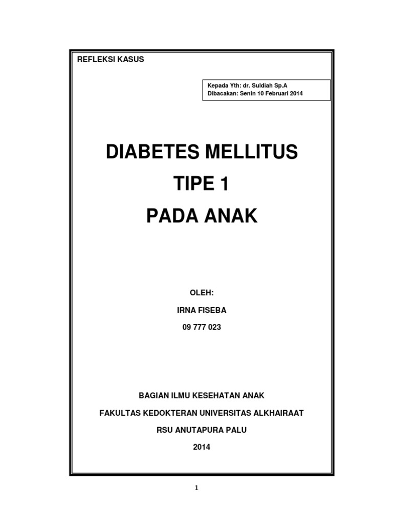 DM Tipe 1 Pada Anak | PDF