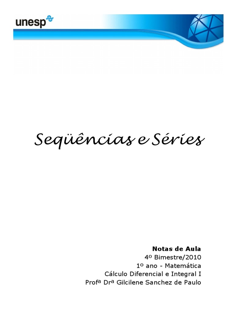 Sequencias e Series | PDF