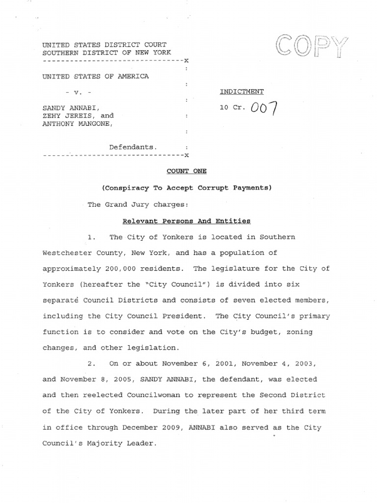 Sandy Annabi Federal Indictment | PDF