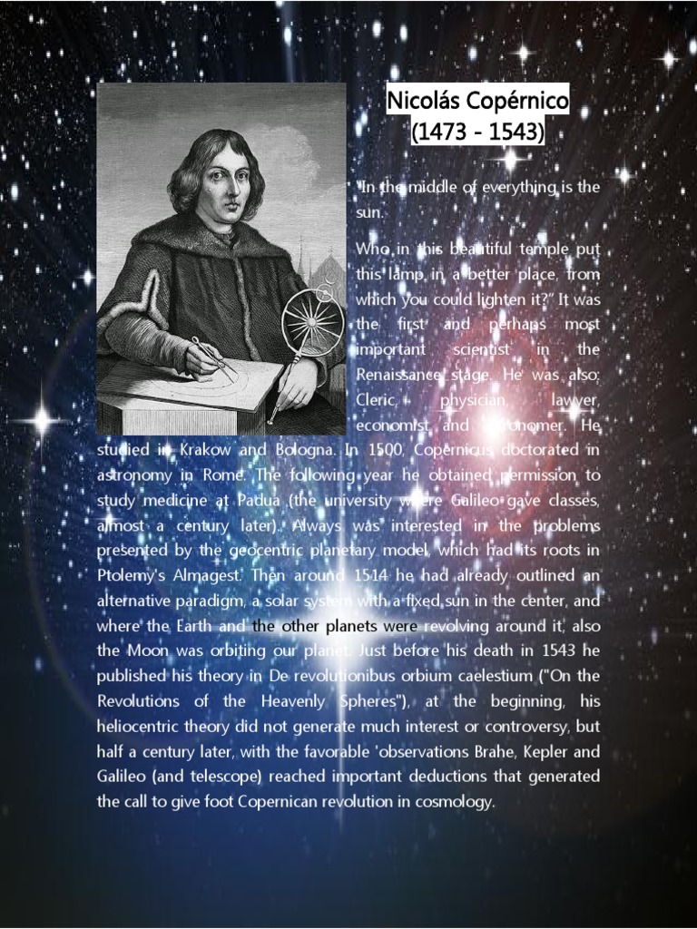 Nicolás Copérnico (1473 - 1543) : The Other Planets Were | PDF | Philosophy