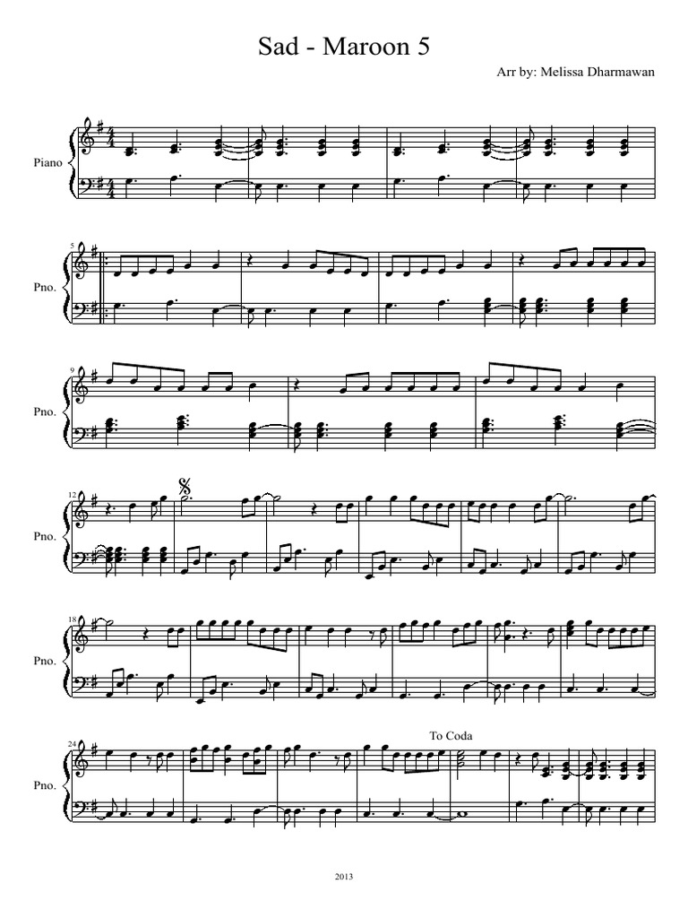 Maroon 5 Sad | PDF