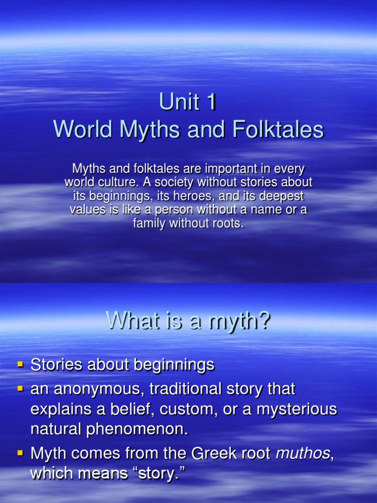 Myths & Folktales: Cultural Insights | PDF | Mythology | Fairy Tales
