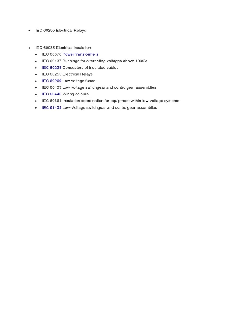 Overview of IEC 60255 Standards | PDF | Insulator (Electricity ...
