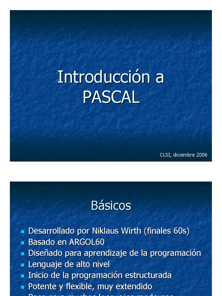 Introducción A Pascal Pdf Estructura De Datos De Matriz Ciencias