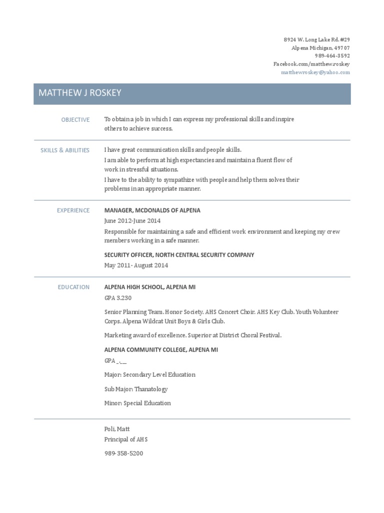 Matthew Resume | PDF