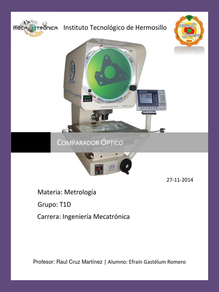 Comparador Óptico: Usos y Funcionamiento | PDF | Medición | Óptica