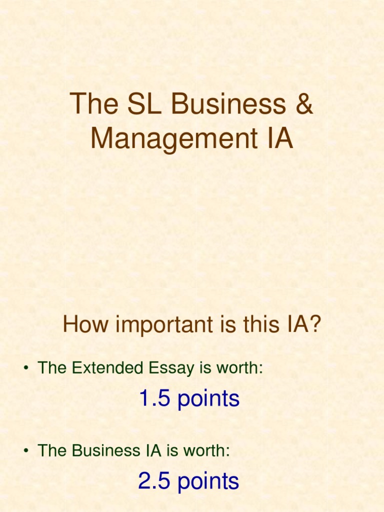 Business Management IB Internal Assessment IA SL | PDF | Survey ...