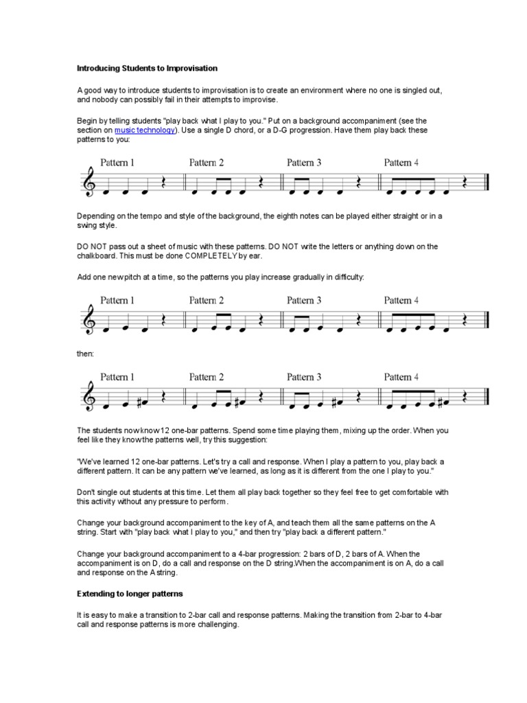 Improvisation Techniques | PDF | Chord (Music) | Harmony