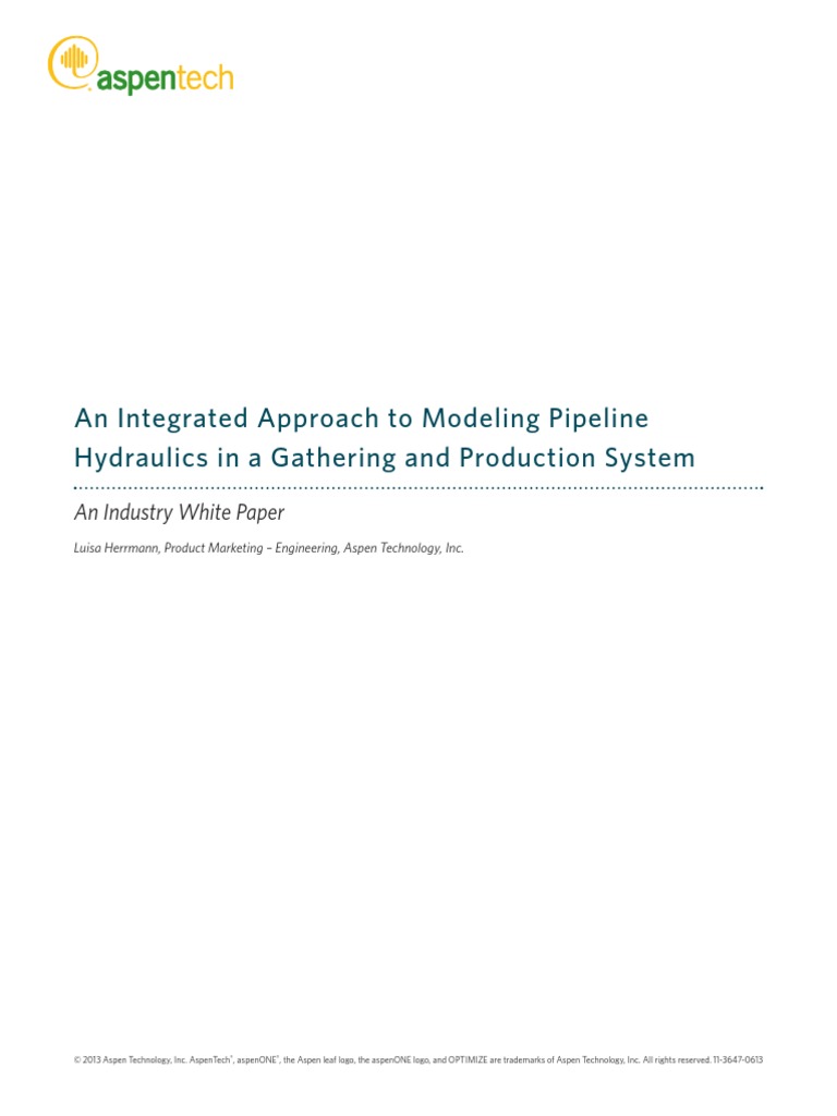 Modeling Pipeline Hydraulics WP PDF | PDF | Pipeline Transport | Fluid ...