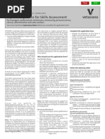 VETASSESS Skills Assessment Checklist | PDF