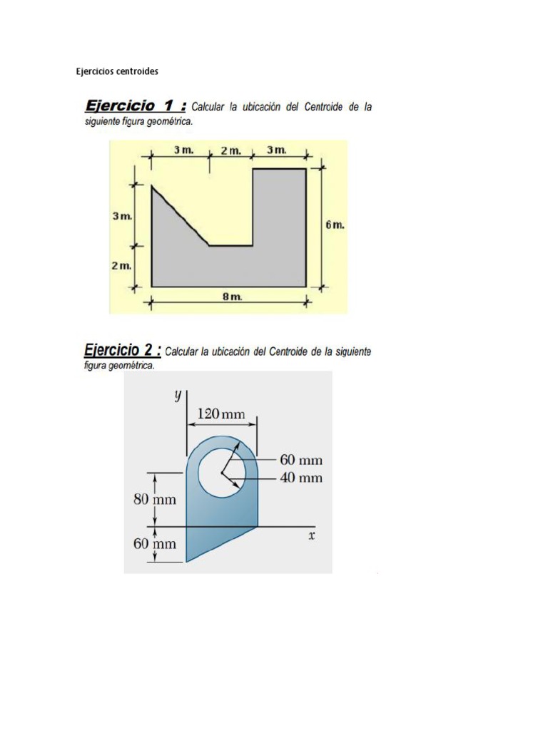 Ejercicios Centroides | PDF