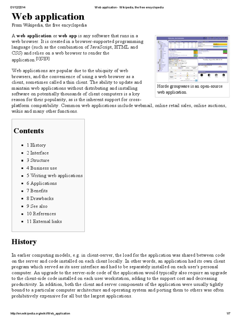 Web Application: From Wikipedia, The Free Encyclopedia | PDF | Computers