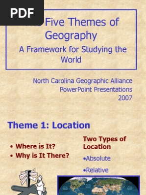 5 Themes Of Geography Location 5 THEMES Of GEOGRAPHY Printable