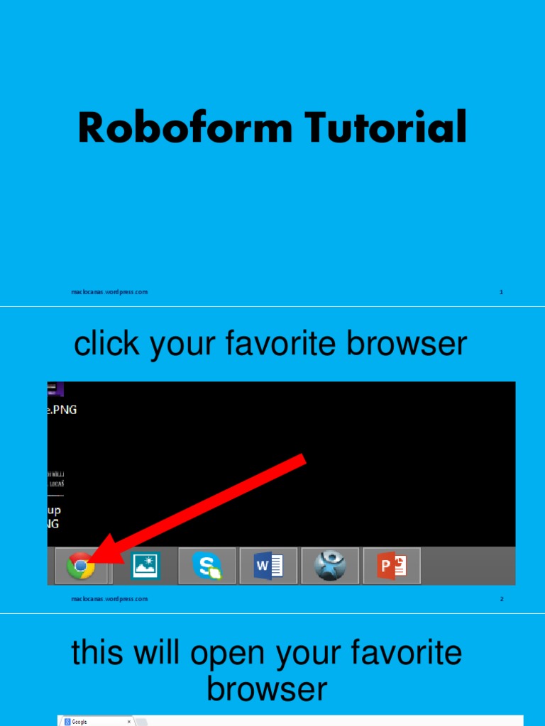 Roboform Tutorial | PDF | Login | Password
