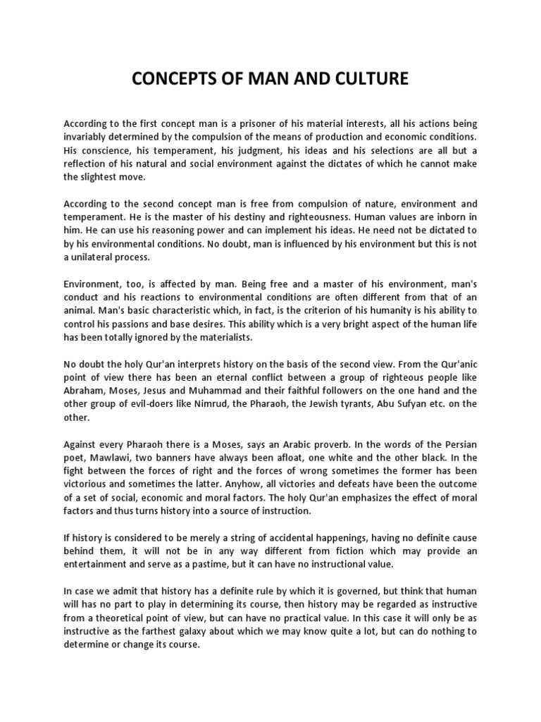 Concepts of Man and Culture | PDF | Gender | Gender Studies