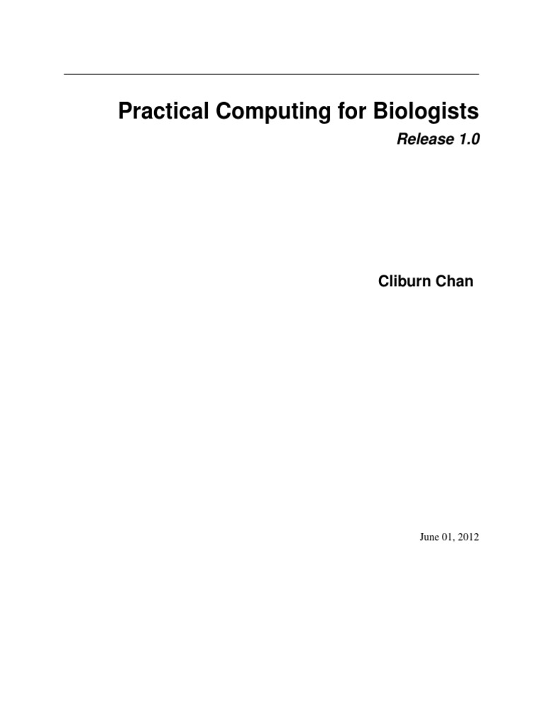 Practical Computing For Biologists | PDF | Regular Expression | Command Line Interface