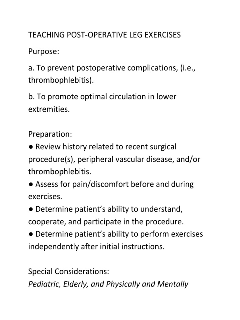 Leg Exercises | PDF | Surgery | Anatomical Terms Of Motion