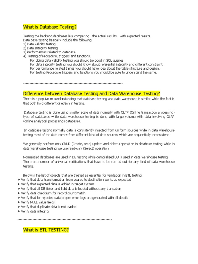 ETL Interview Questions | PDF | Metadata | Data Warehouse