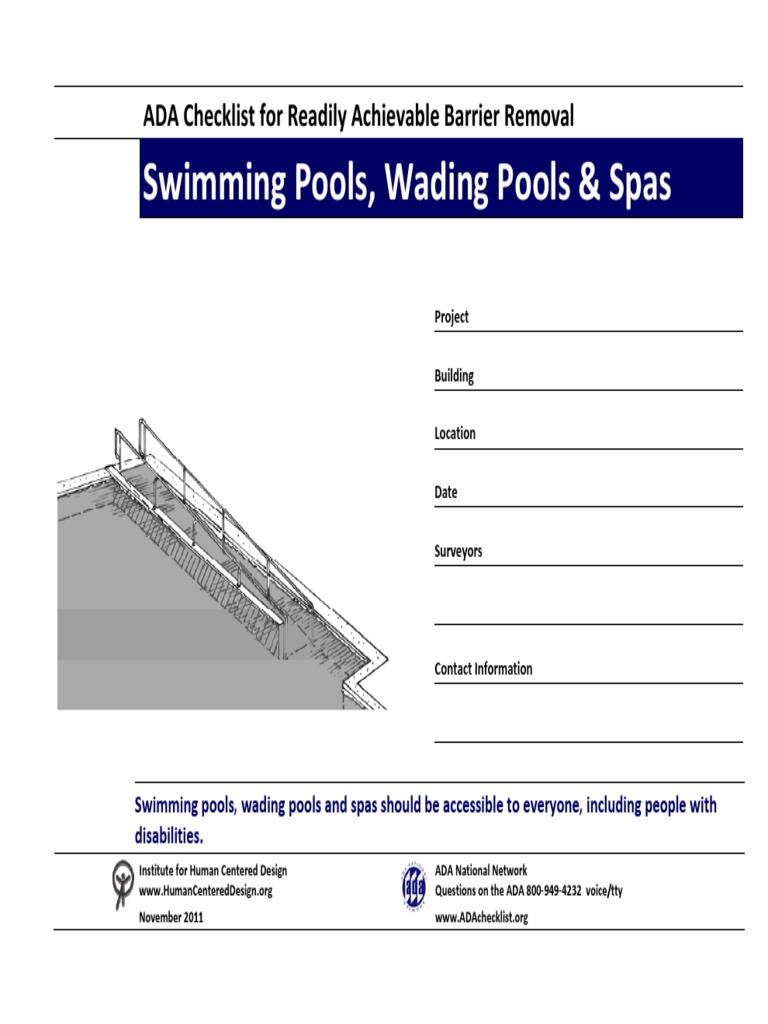 ADA Accessible Swimming Pools Guide | PDF | Swimming Pool | Americans ...