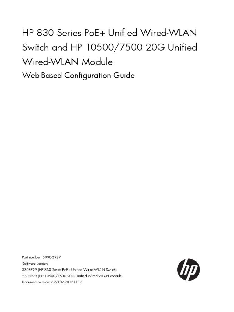 HP Wifi Controller Configuration Guide PDF | PDF | Internet ...