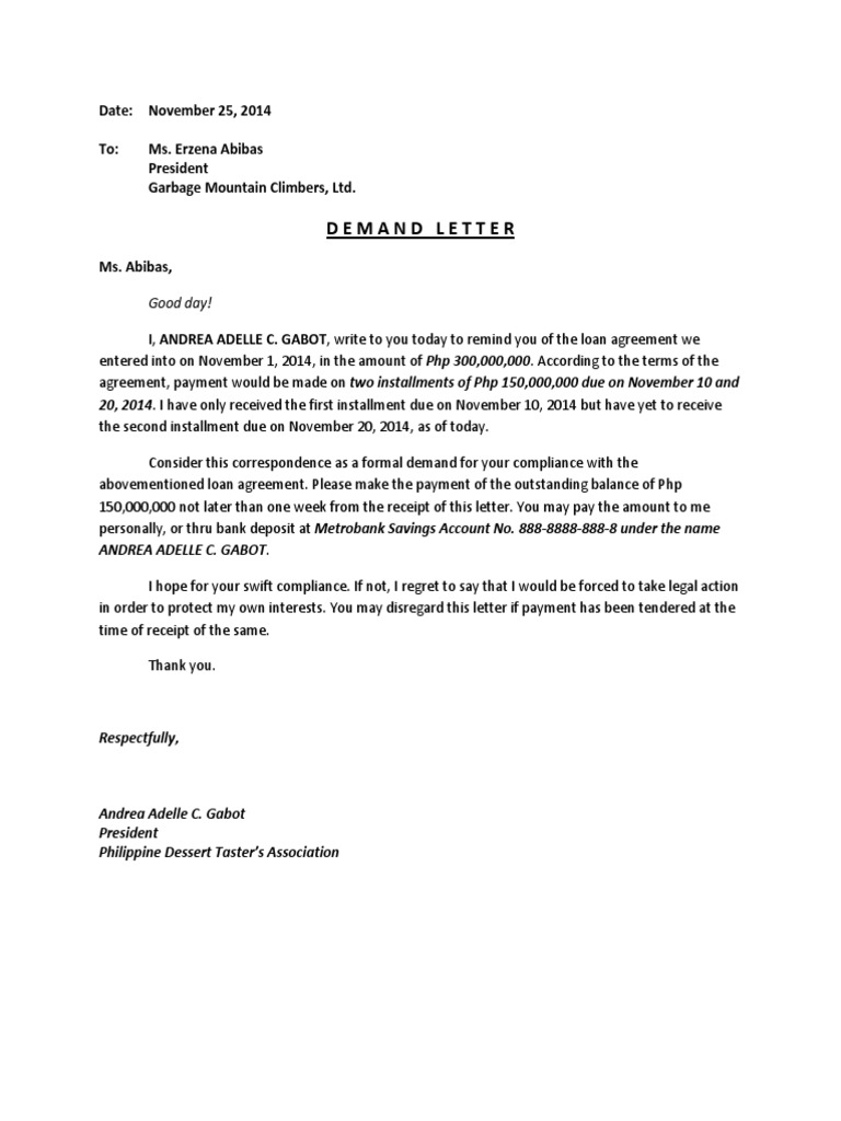 Demand Letter | PDF