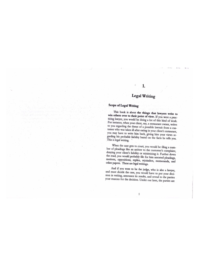 Fundamentals of Legal Writing Pages 1-9 | Download Free PDF | Precedent ...