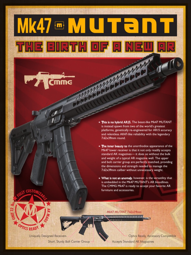 CMMG MK47 Mutant Black Rifle Details | PDF | Rifle | Firearms