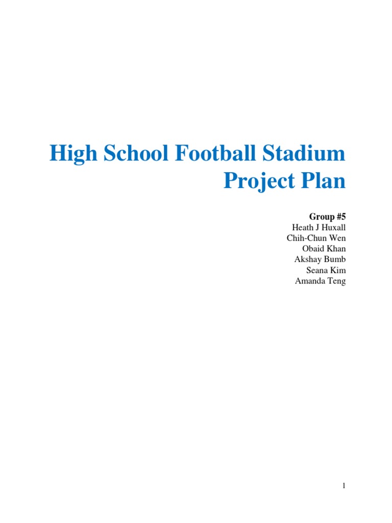 Plano High School Stadium Project Plan | PDF | Public Toilet | Fire Safety