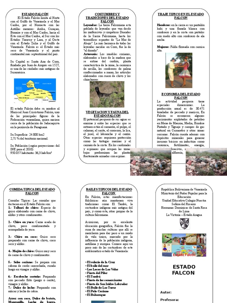 Triptico Estado Falcon | PDF | Viajes y turismo