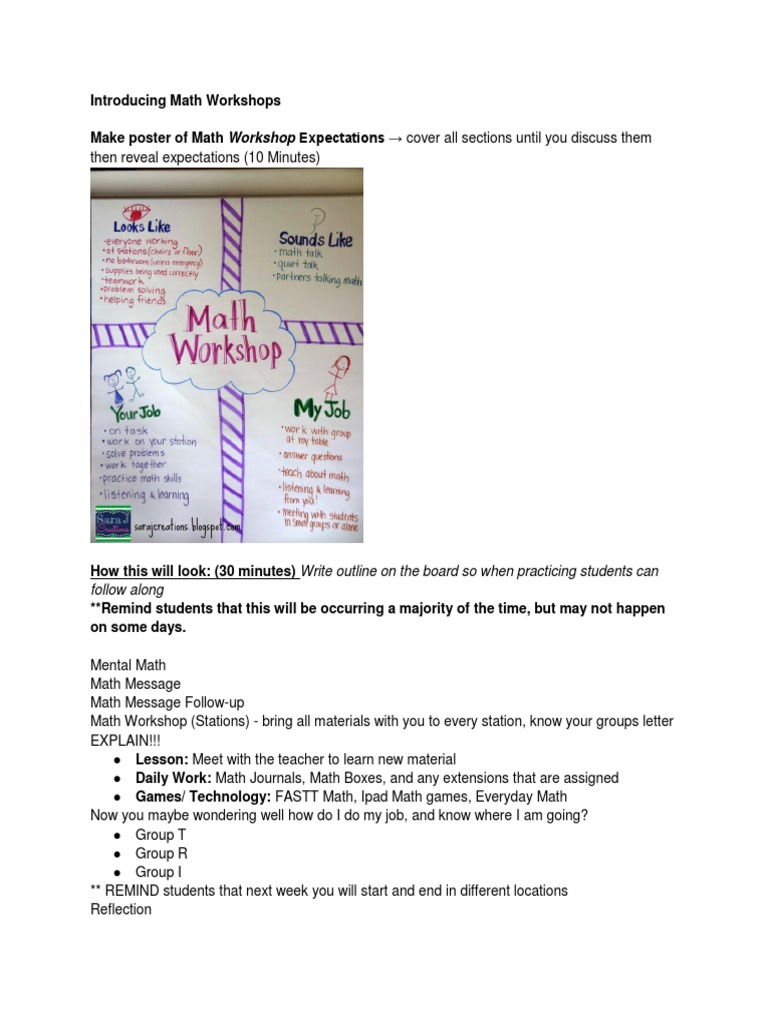 Everyday Math 2.2 - Introduce Math Workshop | PDF | Teaching ...