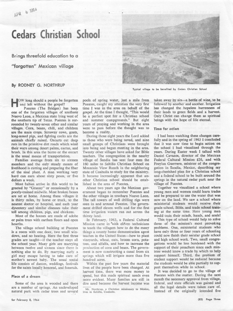 Northrup Rodney Maysel 1964 Mexico | PDF | Mexico | Schools
