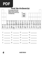 Periodic Table Quiz | PDF | Periodic Table | Chemical Elements