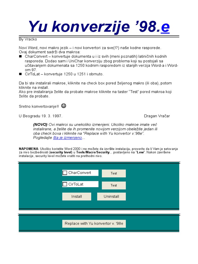 Yu Konvertor 98e | PDF