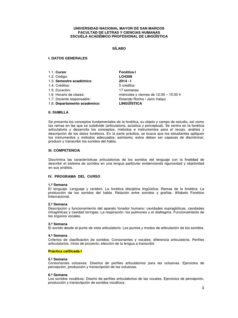 Fontica I - Rolando Rocha y Jairo Valqui | PDF | Vocal | Lingüística