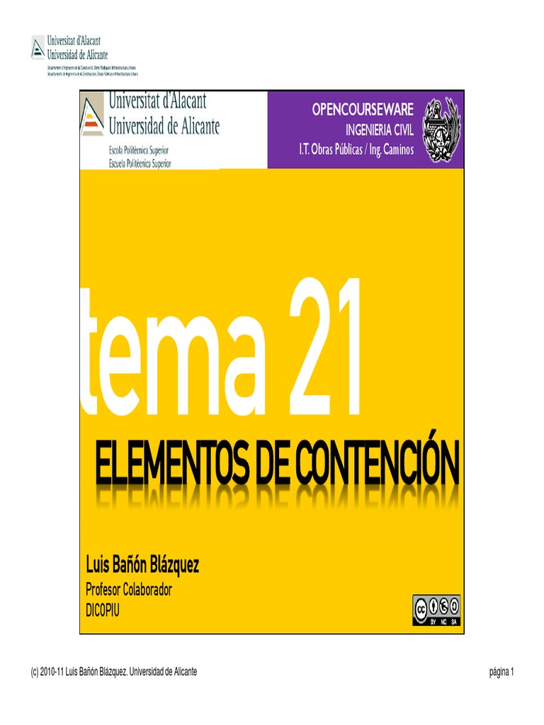 Tema 21 - Elementos de Contención | PDF | Fundación (Ingeniería ...