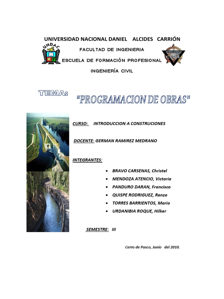 Programacion de Obra | PDF