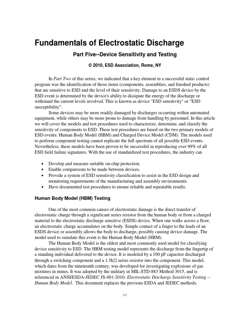 Basics of ESD | PDF | Electrostatic Discharge | Electricity